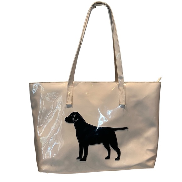 Lolo | Bags | Lolo Ny Shoulder Tote Bag Black Labrador Zip Closure ...